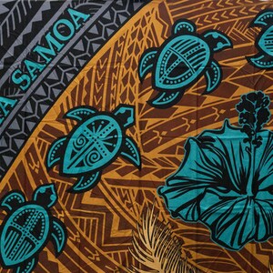 Talofa Samoa Sea Turtles Hibiscus Sarong - Etsy