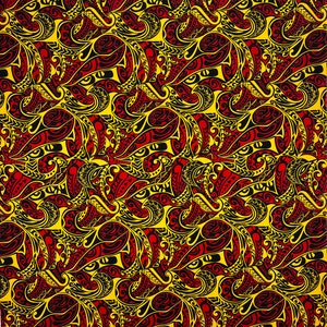 Traditional Polynesian Tattoo Swirl All Over Design | Light Barkcloth ...