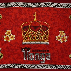 Kingdom of Tonga Crown Turtle Plumeria | Sarong - Etsy