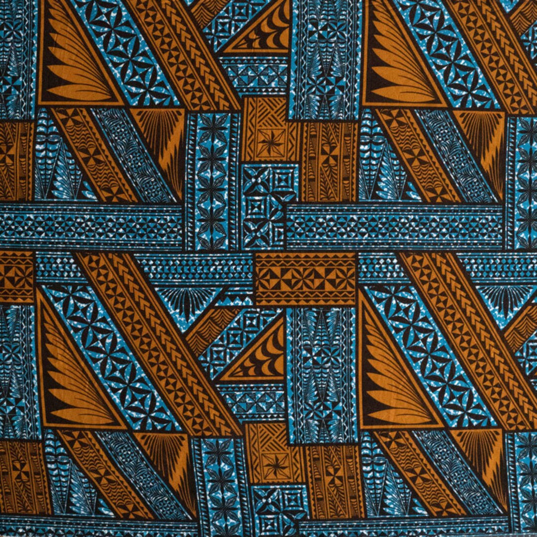 Traditional Tongan Geometric Design Polyester Fabric - Etsy
