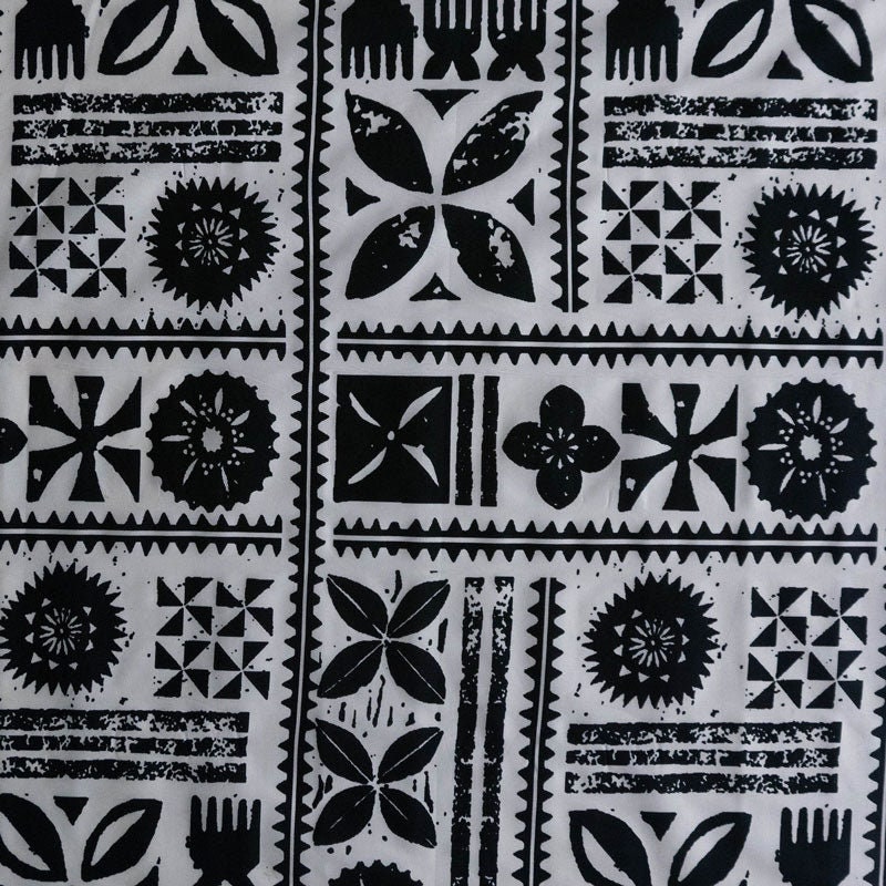 Traditional Polynesian Tapa Design Cotton Fabric - Etsy