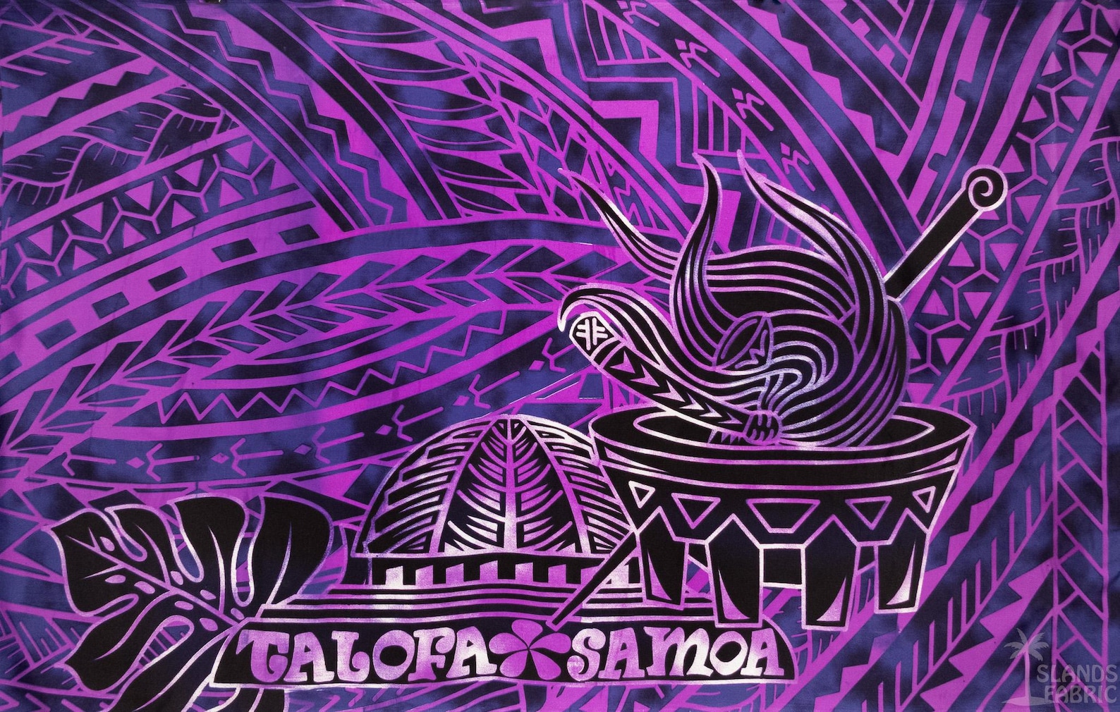 Talofa Samoa Kava Bowl Sarong | Islands Fabric - Etsy