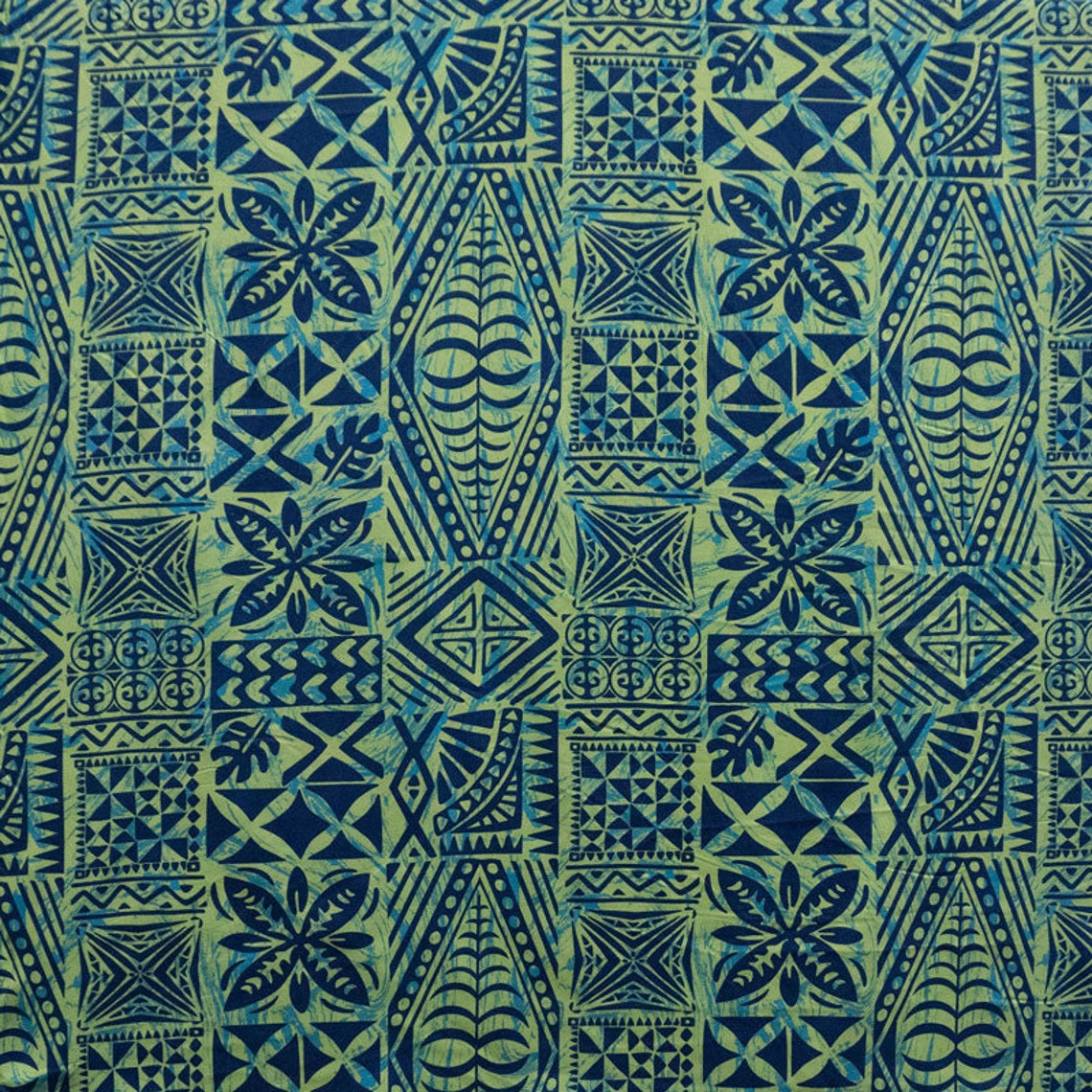 Traditional Tongan Geometric Design Polyester Fabric - Etsy