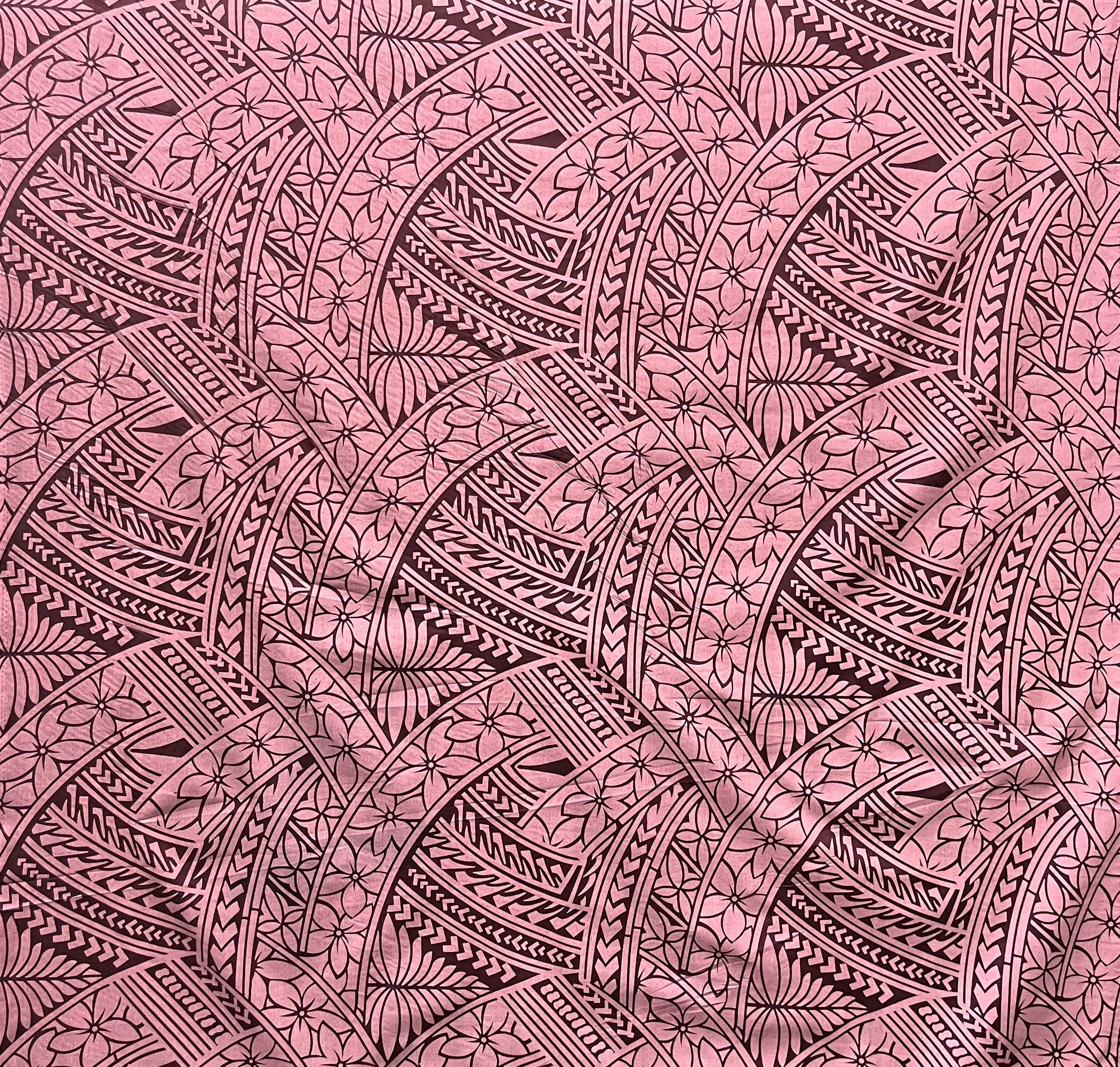 Hibiscus Traditional Polynesian Tattoo Fabric | Poly Cotton - Etsy
