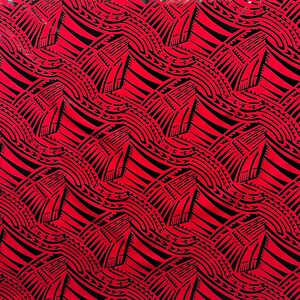Traditional Polynesian Pattern Fabric | Polyester Foil - Etsy