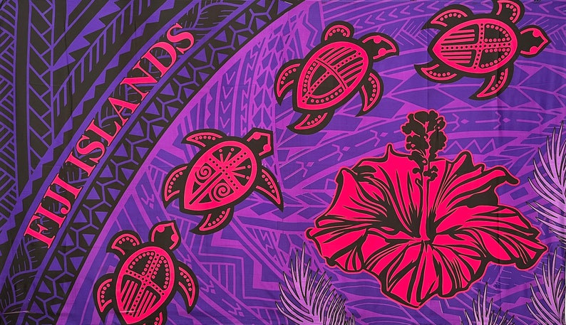 Turtle Hibiscus Fiji Islands Sarong - Etsy