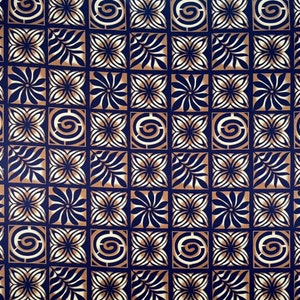 Traditional Polynesian Tapa Design Cotton Light Barkcloth Fabric ...