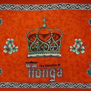Kingdom of Tonga Crown Turtle Plumeria | Sarong - Etsy