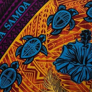 Talofa Samoa Sea Turtles Hibiscus Sarong - Etsy