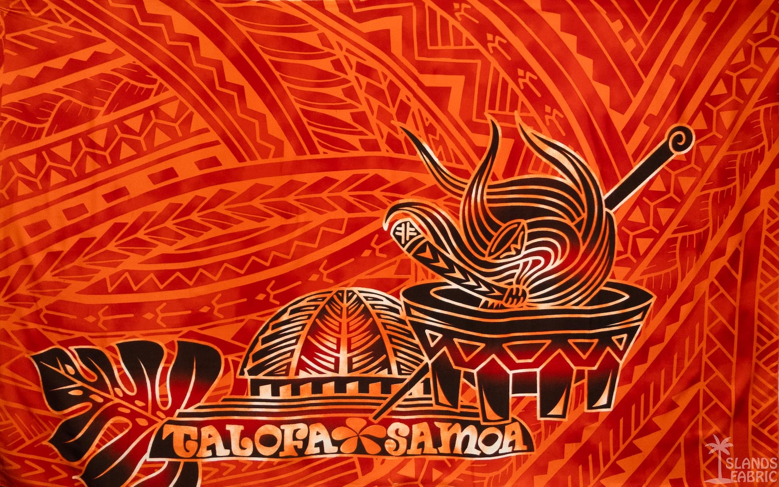 Talofa Samoa Kava Bowl Sarong | Islands Fabric - Etsy