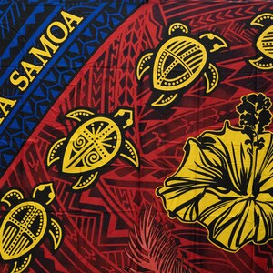 Talofa Samoa Sea Turtles Hibiscus Sarong - Etsy