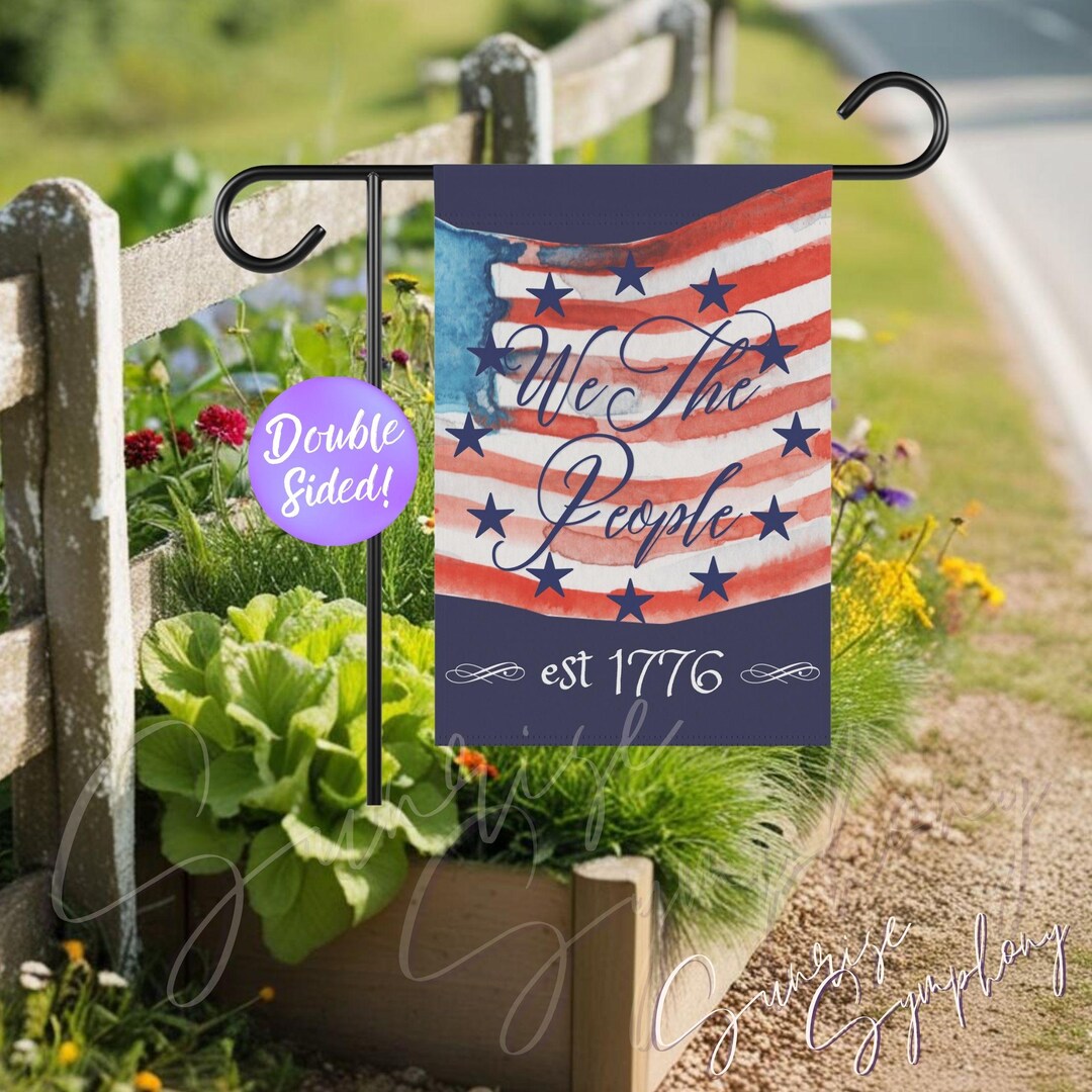 We the People Democracy Supporter Yard Flag, Double-sided 12"x18 ...