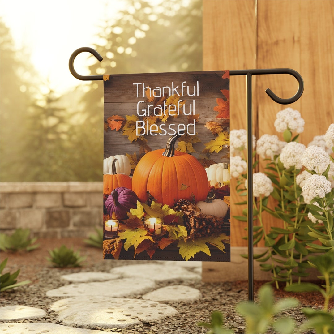 Thankful Grateful Blessed Colorful Thanksgiving Pumpkins - Etsy