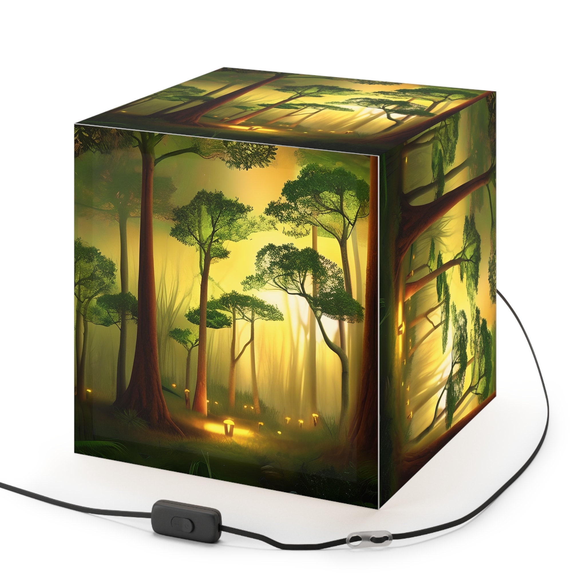 Calming Colors Forest Shadows Light Cube Lamp sold by Ringleader ...