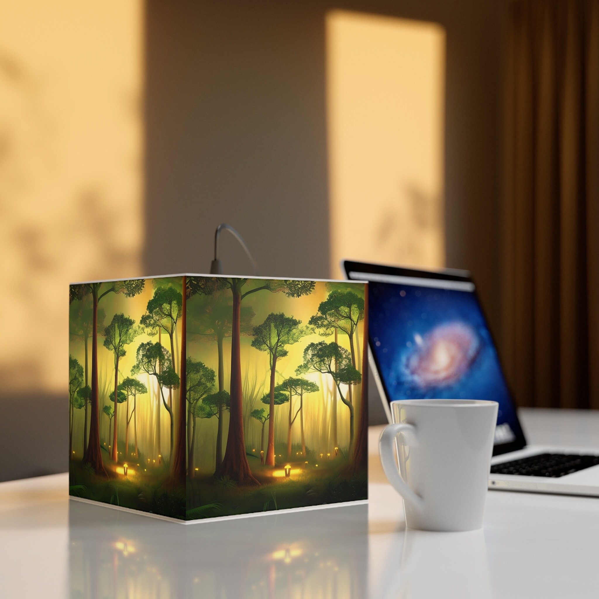 Calming Colors Forest Shadows Light Cube Lamp sold by Ringleader ...