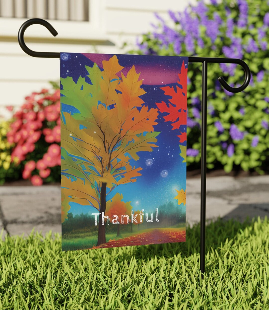 Thankful Fall Leaves Colorful Autumn Abstract Tree and Foliage Art ...
