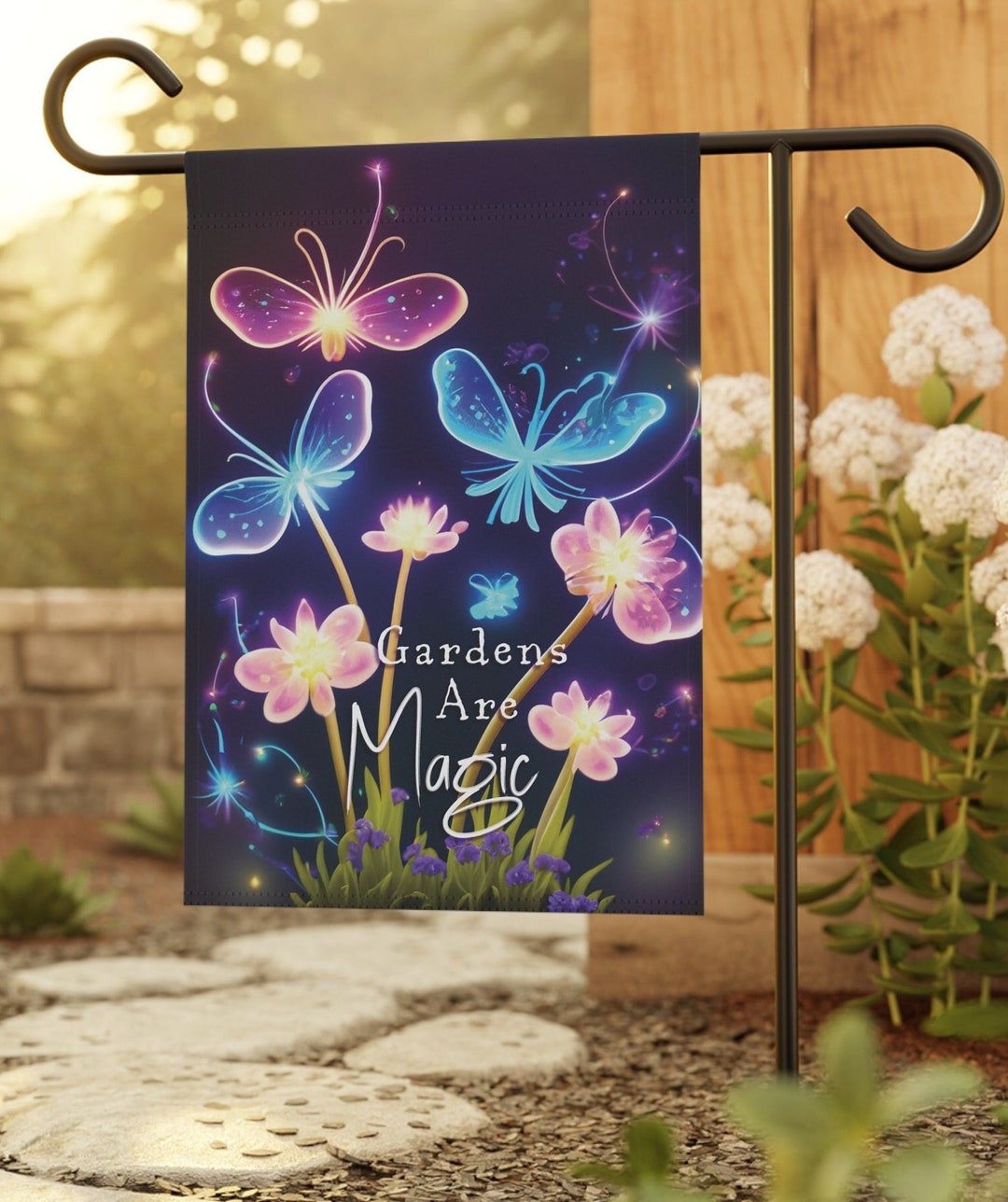 Gardens Are Magic Calming Colors Fantasy Floral Double-sided 12"x18 ...