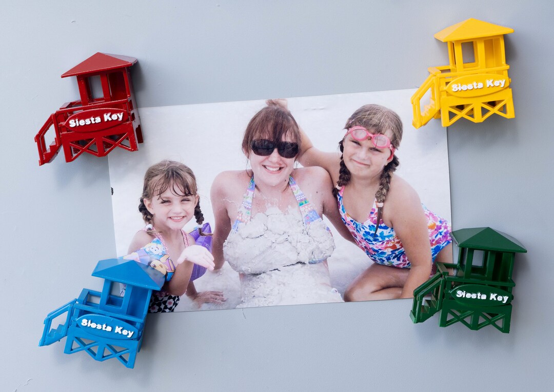 Set of 4 of Siesta Key Lifeguard Shack Magnets - Etsy