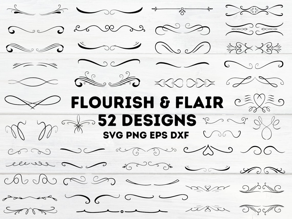 Swirl SVG / Flourish SVG / Swoosh SVG / Stroke Svg / Ornaments Svg ...