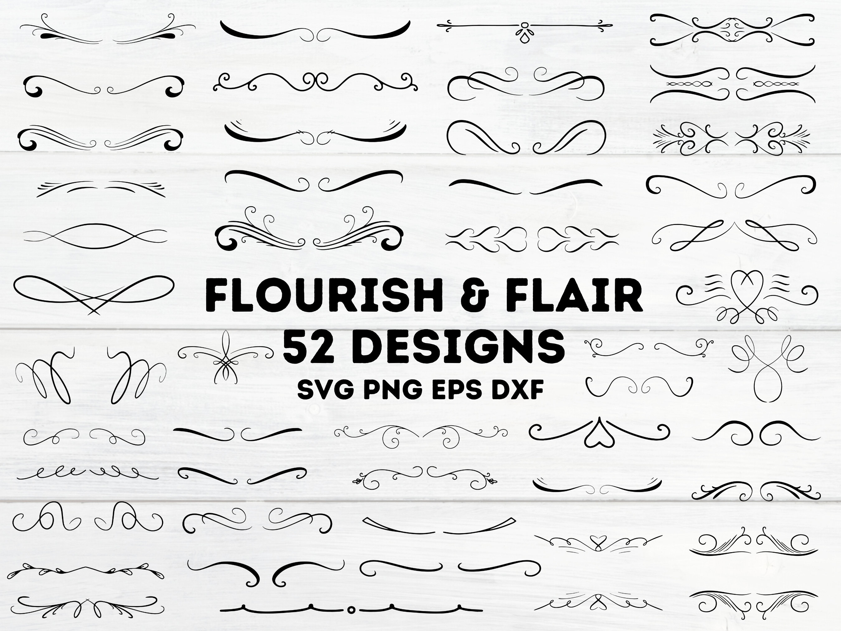 Swirl SVG / Flourish SVG / Swoosh SVG / Stroke Svg / Ornaments Svg ...