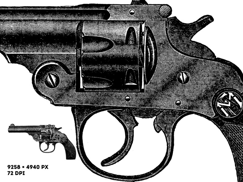 Vintage Revolver 2 PNG / Gun PNG / Firearm PNG / Vintage Gun Png ...