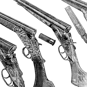 13 Vintage Shotguns PNG / Gun PNG / Firearm PNG / Engraved Gun Png ...