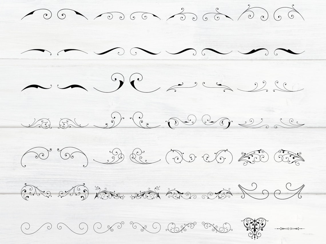 Ornamental Flourish SVG / Swirl SVG / Swash SVG / Swoosh Svg ...