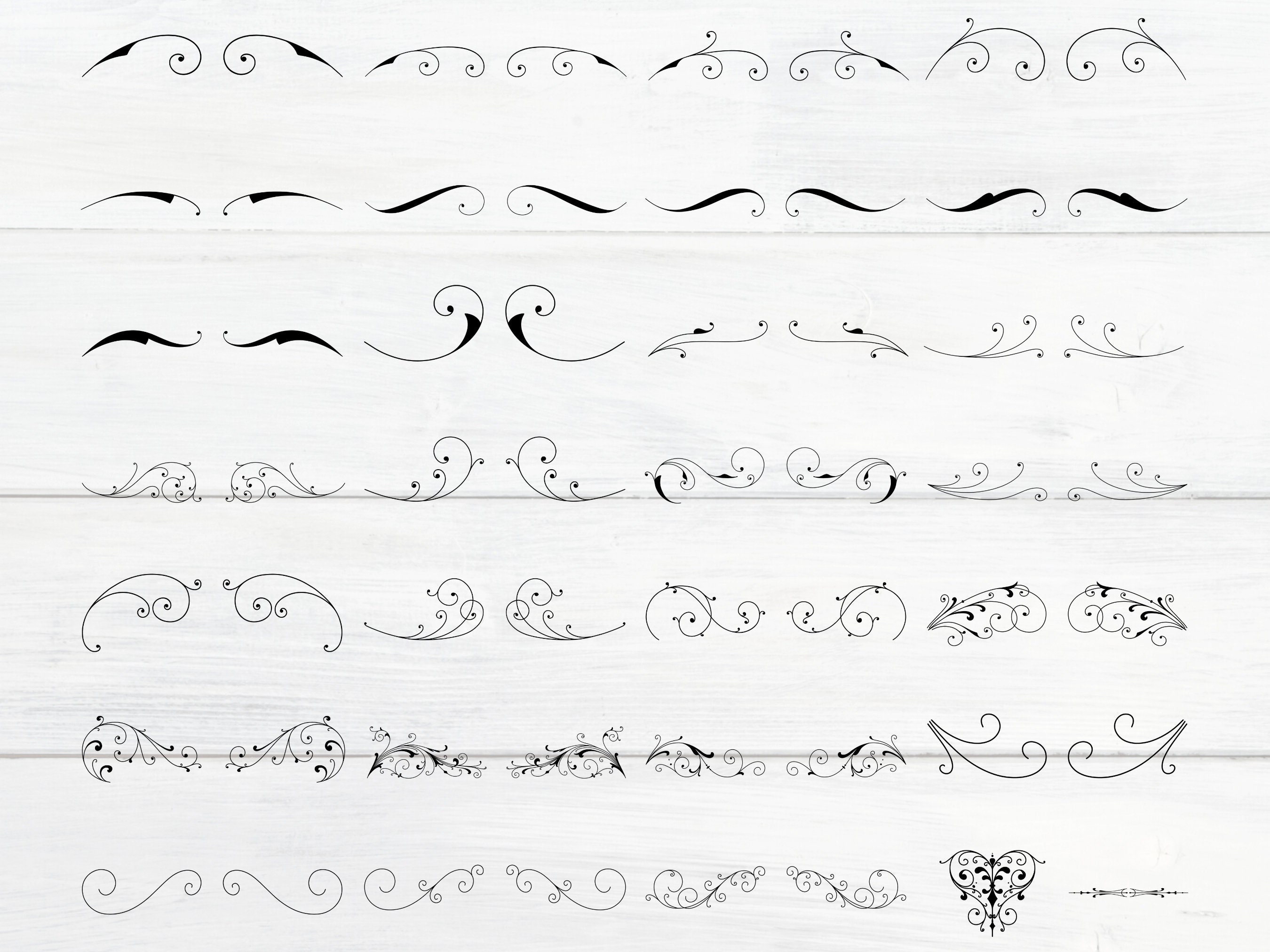 Ornamental Flourish SVG / Swirl SVG / Swash SVG / Swoosh Svg ...