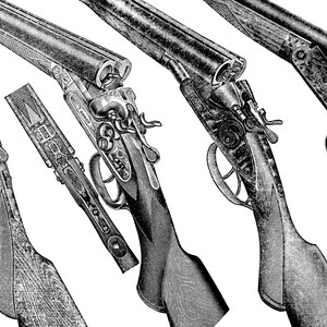 13 Vintage Shotguns PNG / Gun PNG / Firearm PNG / Engraved Gun Png ...