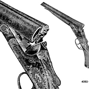 13 Vintage Shotguns PNG / Gun PNG / Firearm PNG / Engraved Gun Png ...