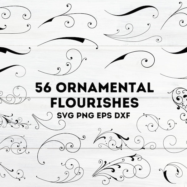 Flourish Swirl - Etsy