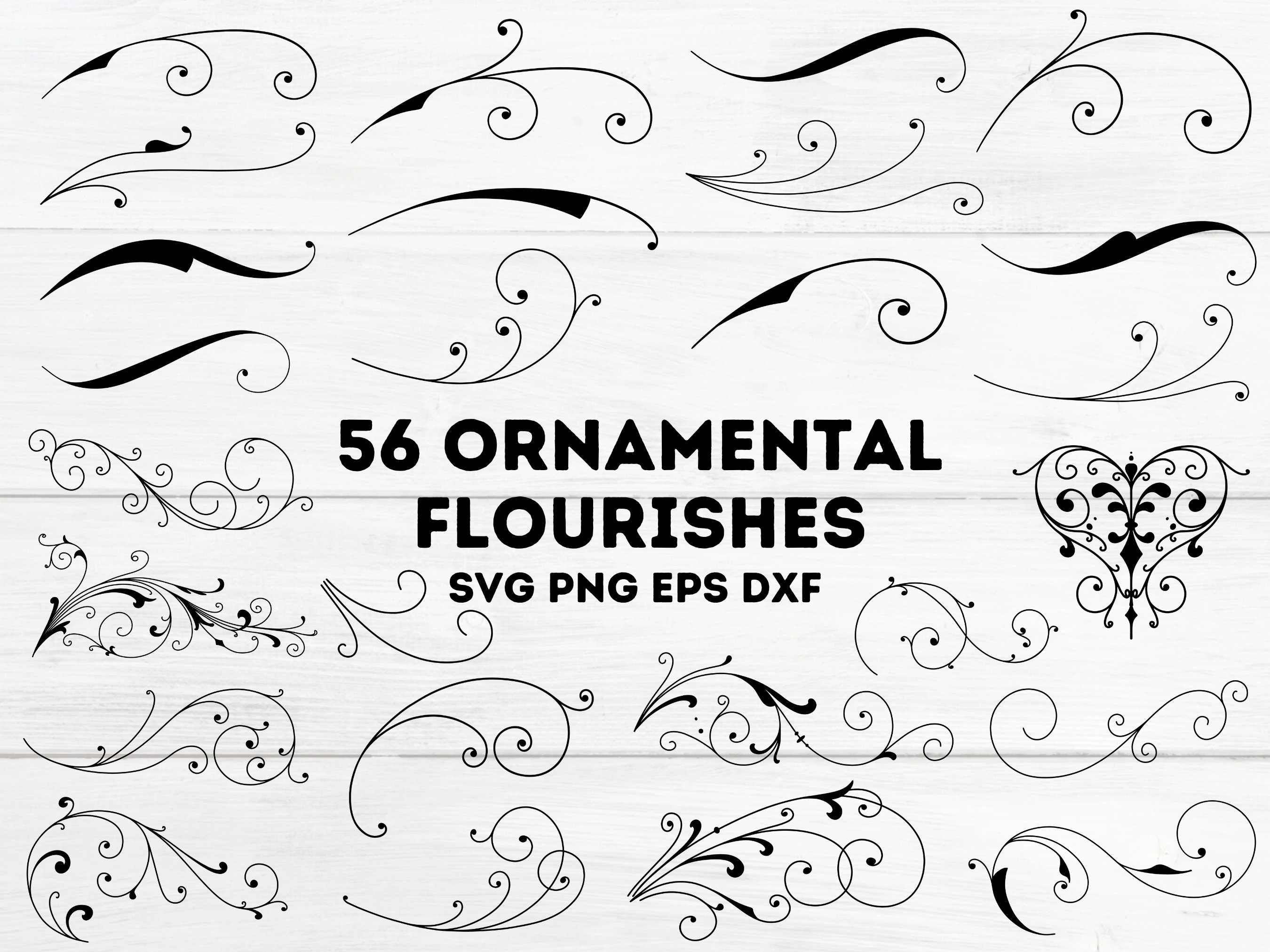 Ornamental Flourish SVG / Swirl SVG / Swash SVG / Swoosh Svg ...