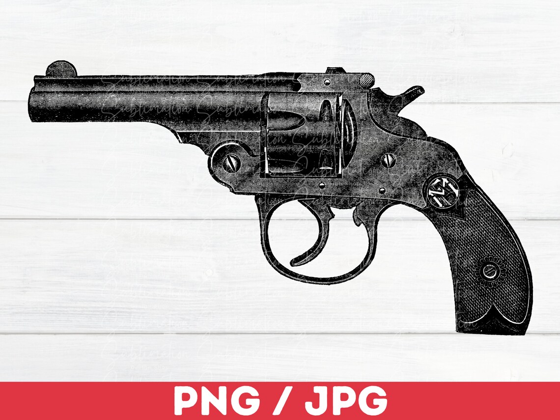 Vintage Revolver 2 PNG / Gun PNG / Firearm PNG / Vintage Gun Png ...