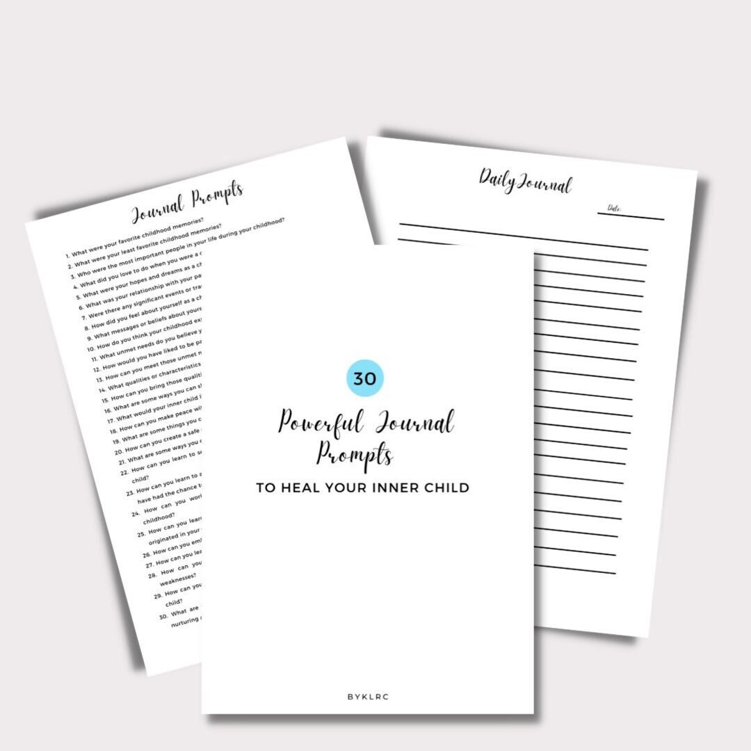 Journal Prompts, Inner Child, Printable, Digital Download, Mental ...
