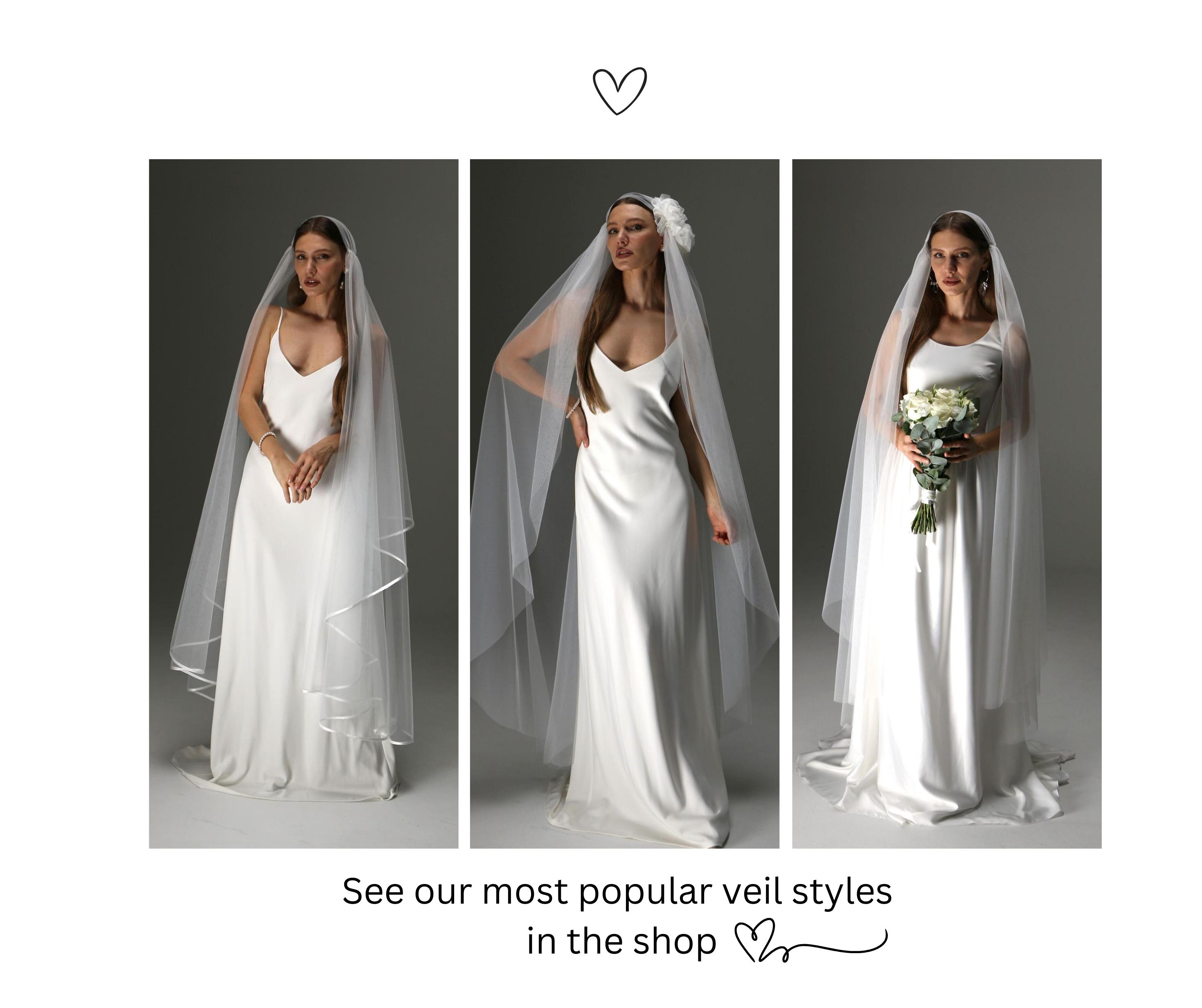 Boho Juliet Cap Veil – Two Tier Vintage Style Soft Tulle With Satin ...