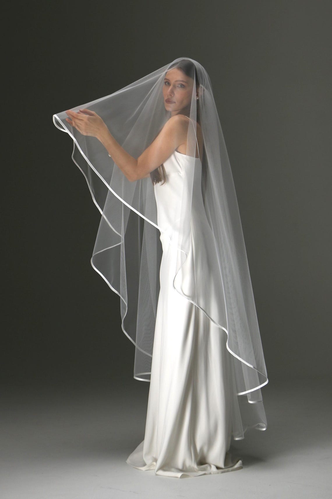 Boho Juliet Cap Veil – Two Tier Vintage Style Soft Tulle With Satin ...