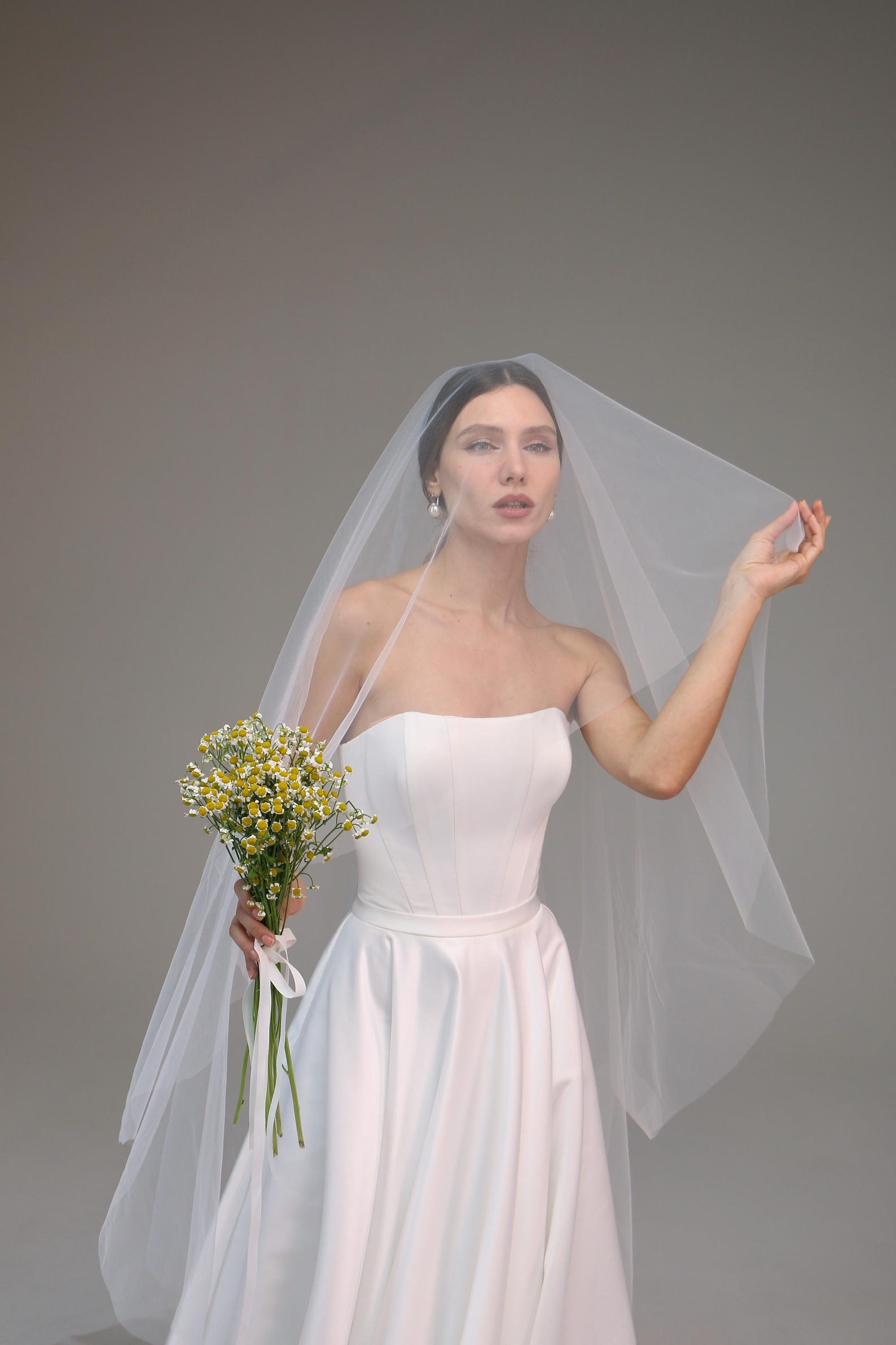 Blusher Veil-chapel Length Veil-simple Wedding Veil-boho Veil | Custom ...