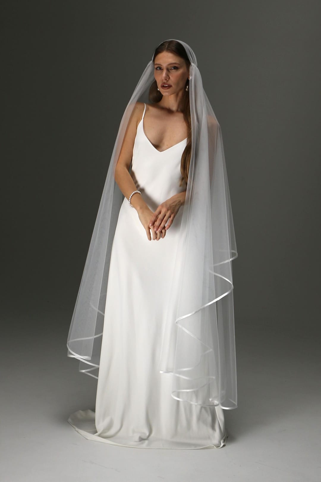 Boho Juliet Cap Veil – Two Tier Vintage Style Soft Tulle With Satin ...