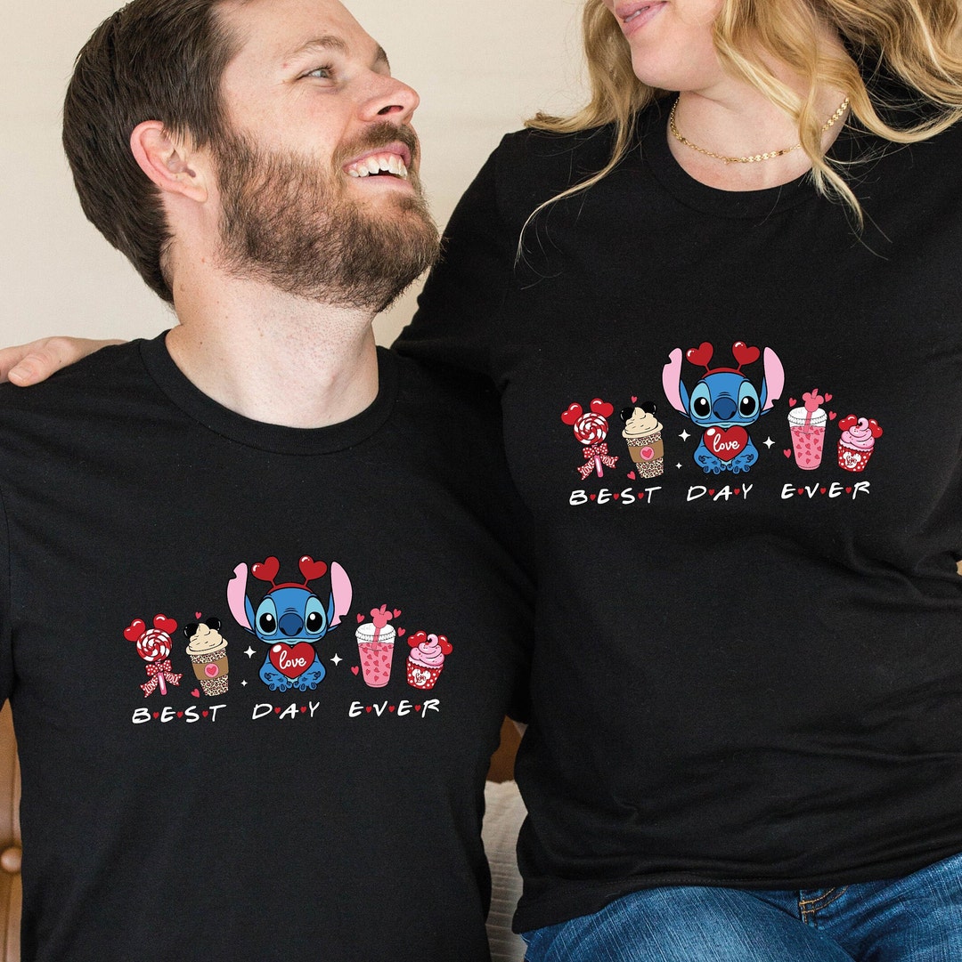 Stitch Best Day Ever Shirt, Funny Partner Shirt, Couple T Shirt ...