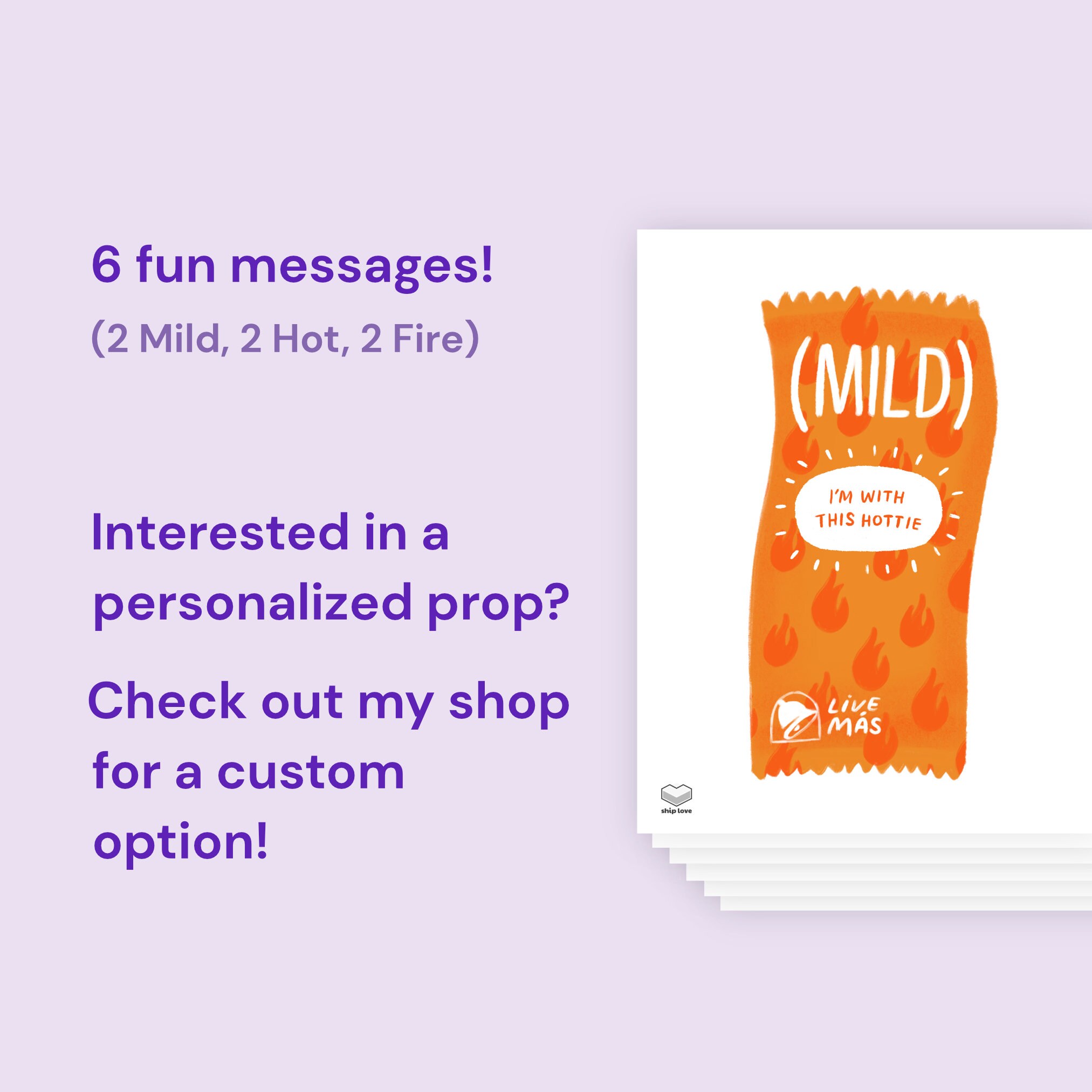 Taco Hot Sauce Packets Photo Booth Props Set of 6 - Instant Digital ...