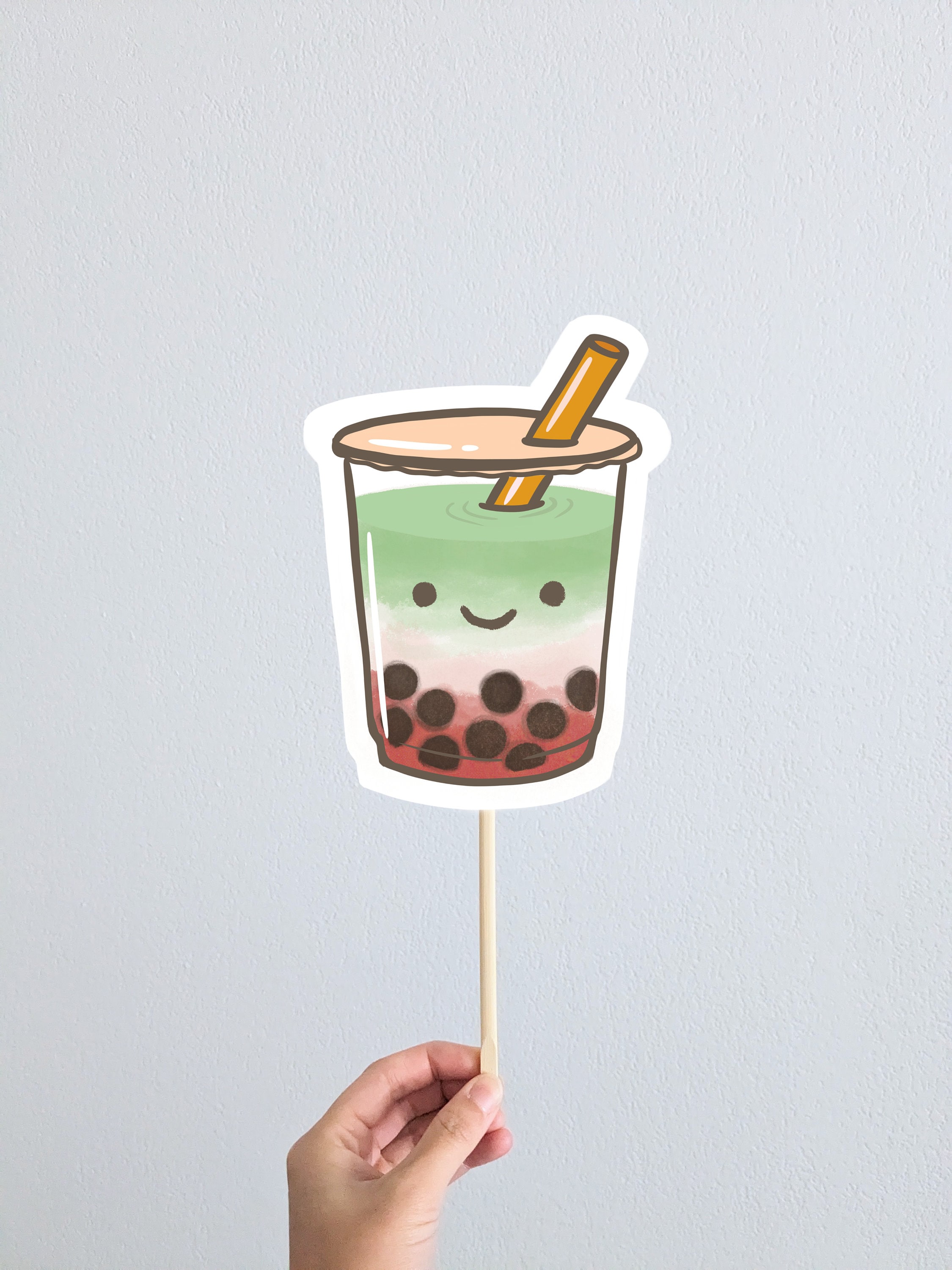 Happy Boba Milk Tea Set Photo Booth Prop - Instant Digital Download PDF ...