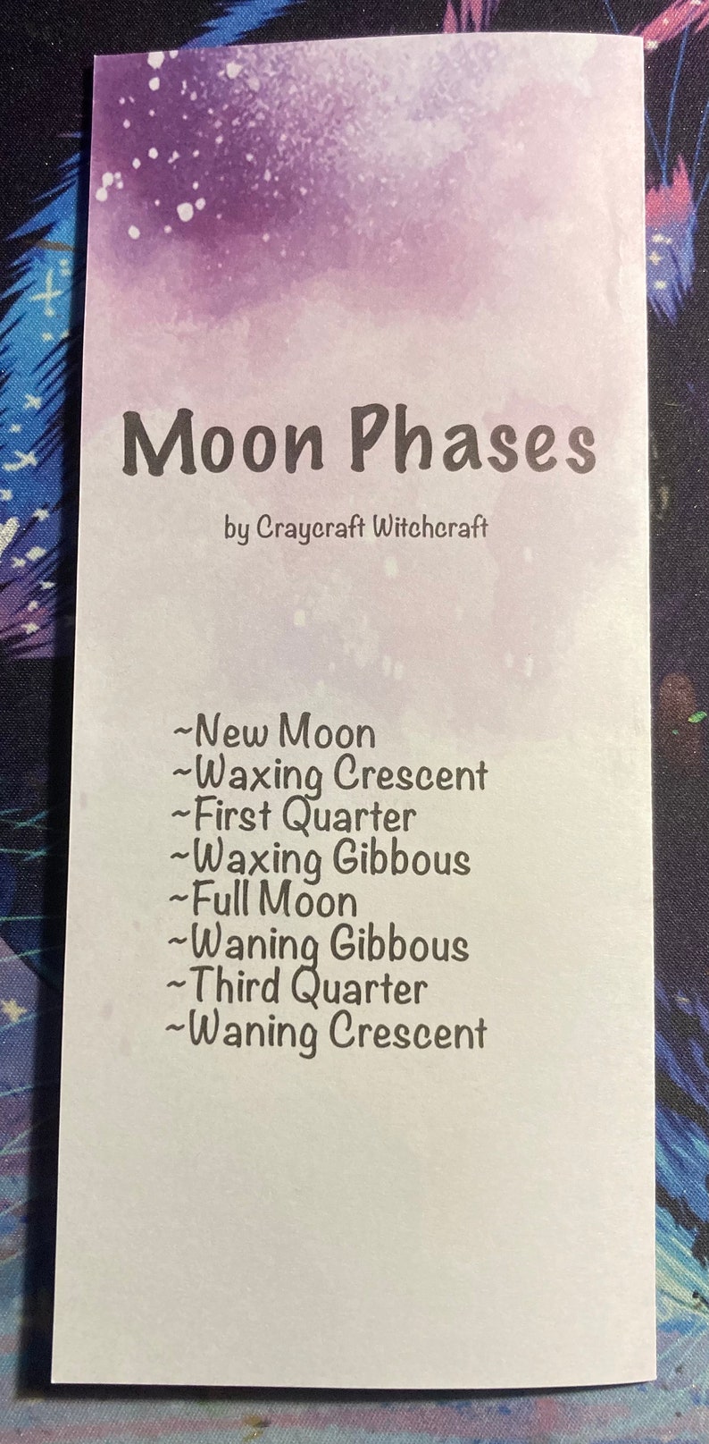 DIGITAL DOWNLOAD: Moon Phases Brochure - Etsy