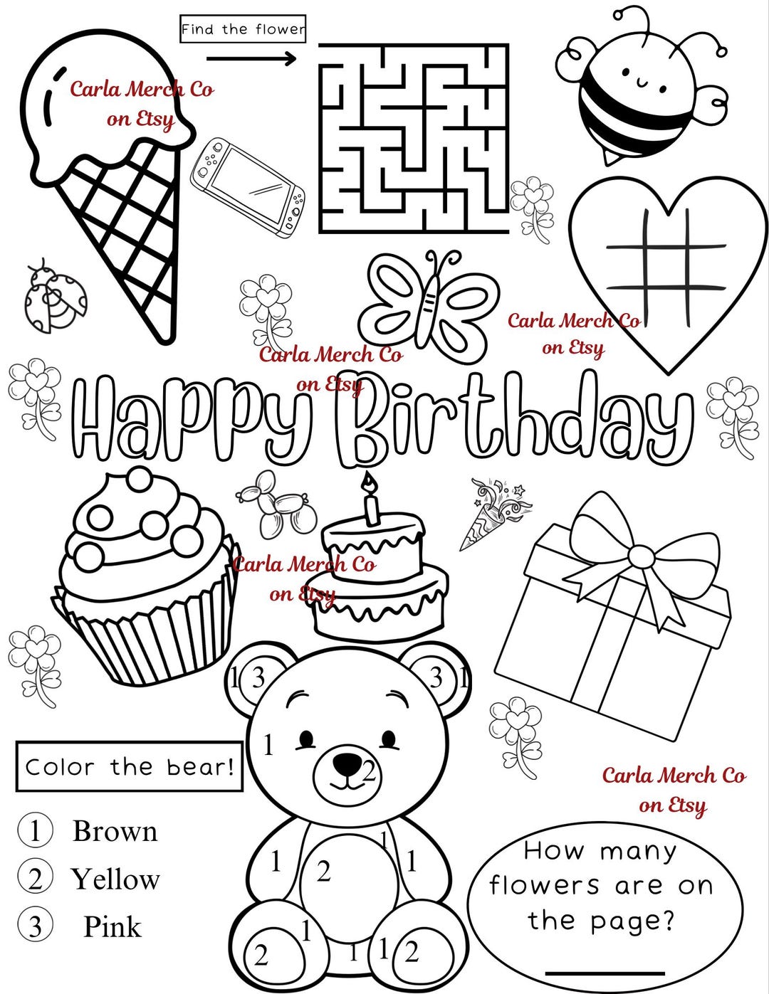 Digital, Coloring Page, Coloring Book, Print, Printable, Download ...