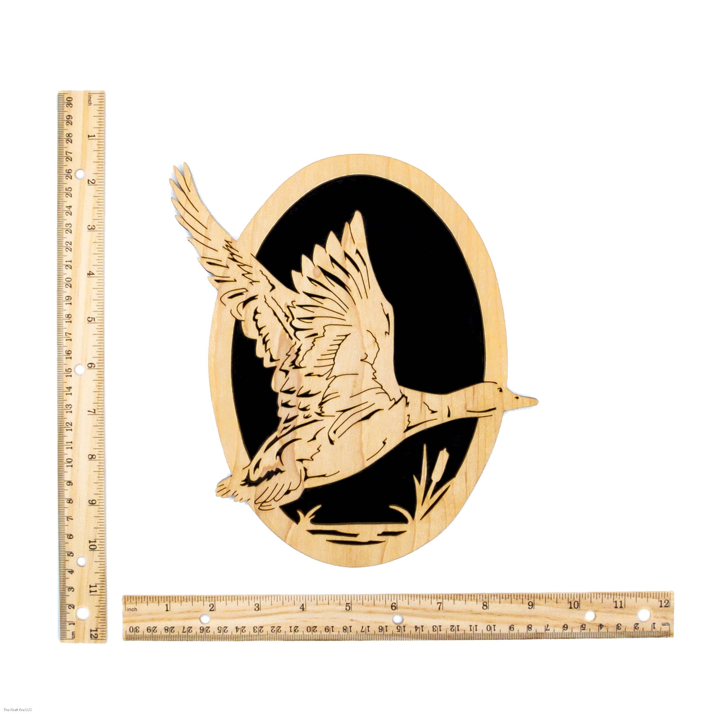 Duck Flying Scroll Saw Cut, Hard Maple Scroll Sawing, Mallard Duck Home ...