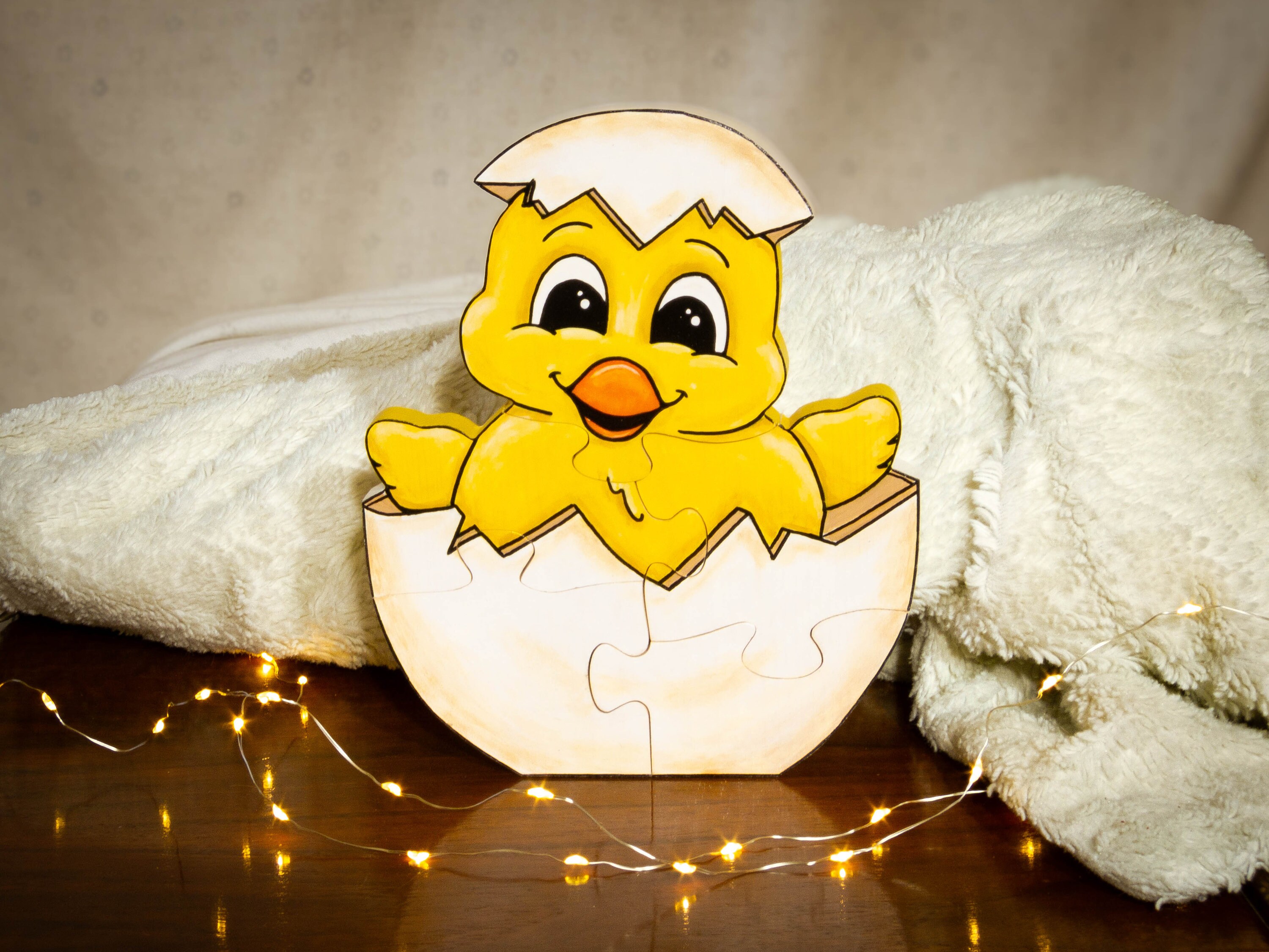 Chick Wood Puzzle, Chicken Puzzle, Egg Puzzle, Handmade Wooden Puzzle ...