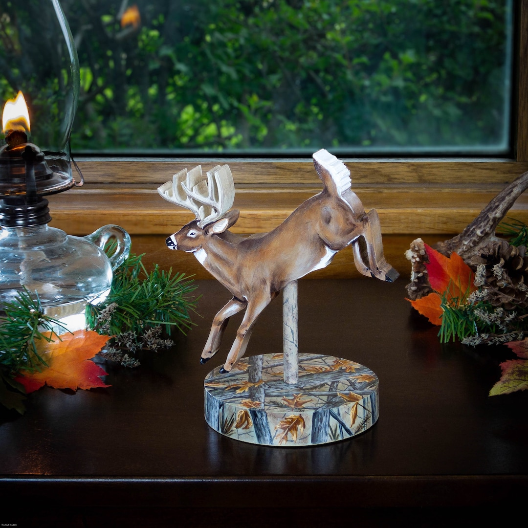 Whitetail Deer Buck Wildlife Wood Decor - Handmade Rustic Cabin Decor ...
