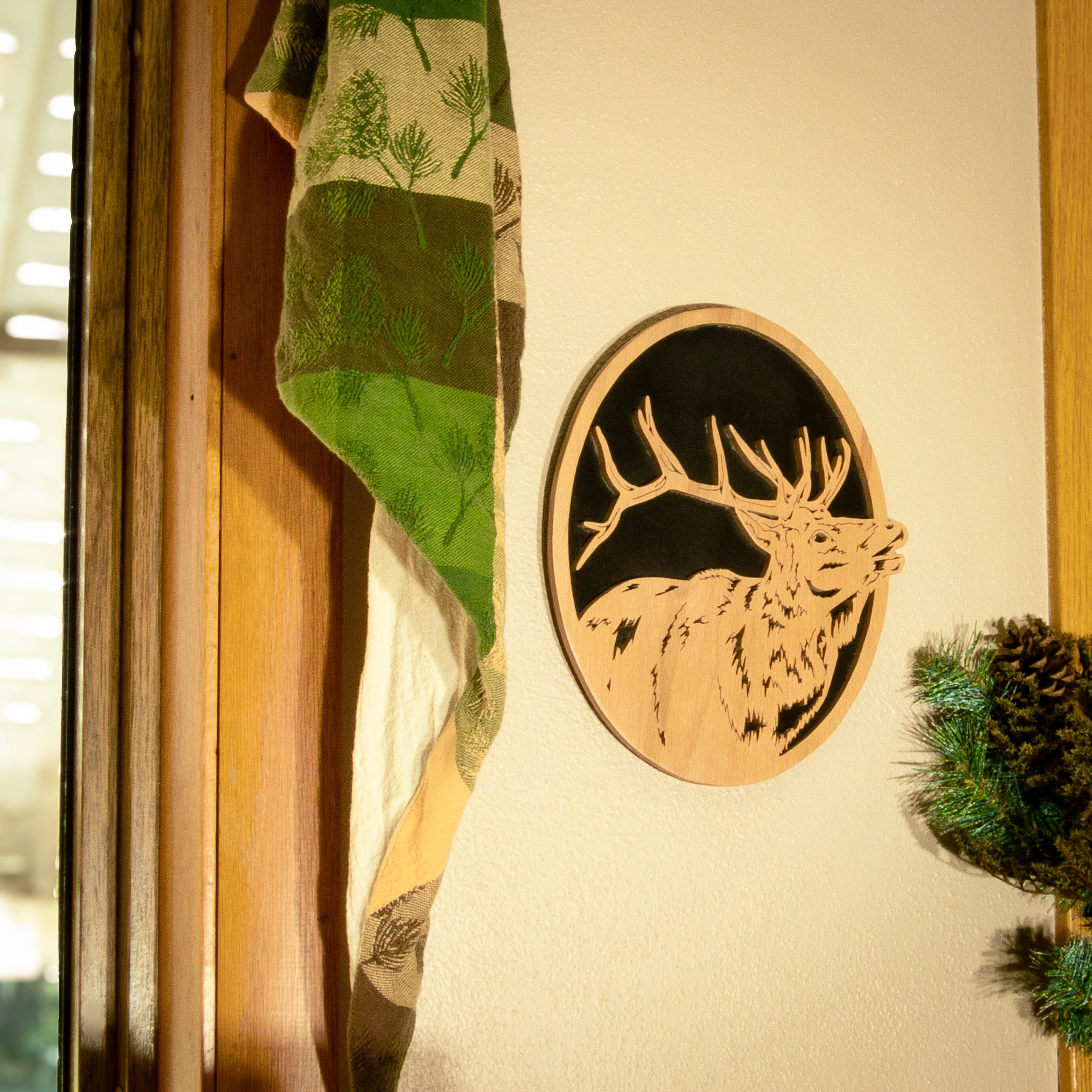 Elk Scroll Saw, Scroll Saw Cut, Rustic Home and Cabin Wood Décor ...