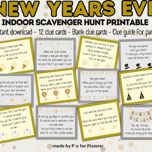 New Years Eve Scavenger Hunt for Kids, Indoor Holiday Treasure Hunt ...