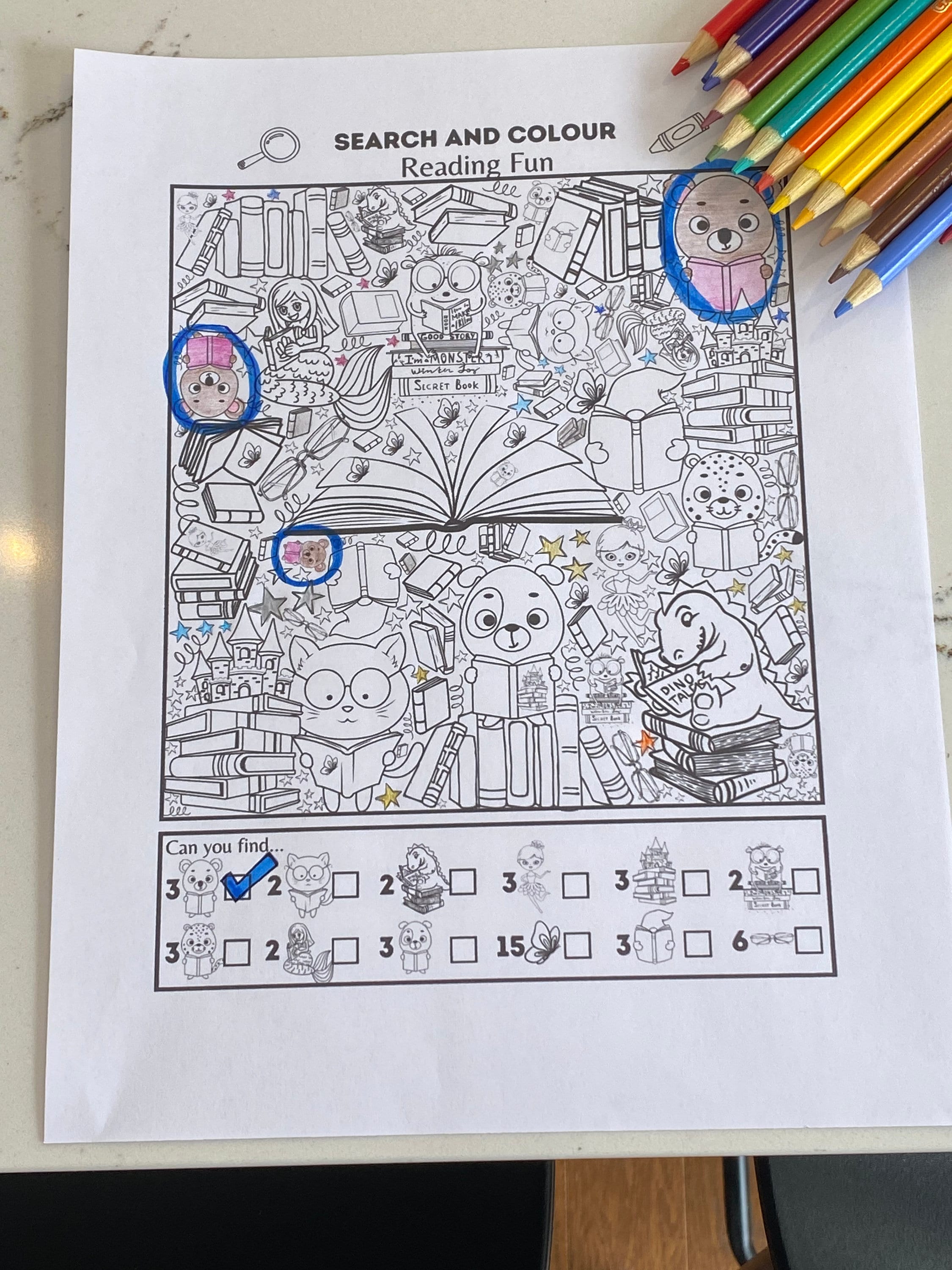 Search and Colour Printable Activity, I Spy Game, Reading Colouring ...