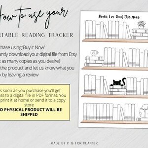 Reading Tracker Printable, Bookshelf Reading Log, Book Tracker, Book ...